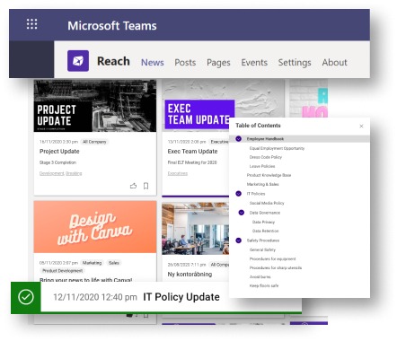 LiveTiles Reach App for Microsoft Teams | LiveTiles Reach